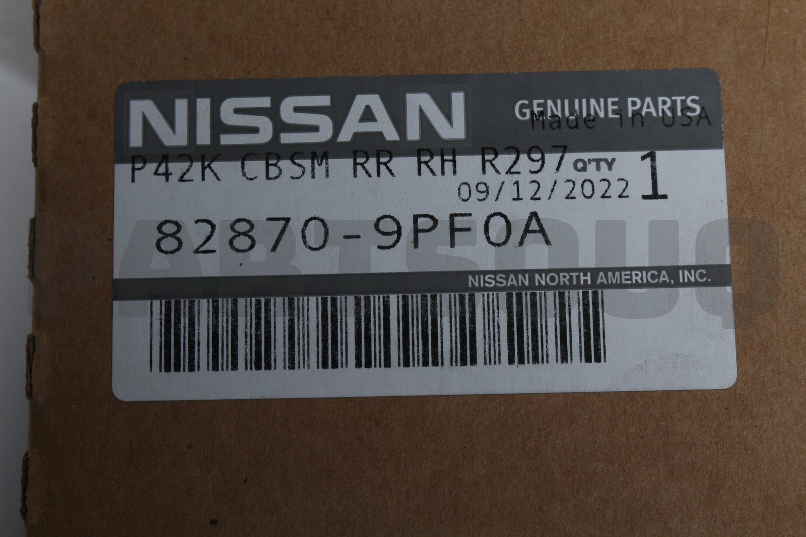828709PF0A Genuine Nissan MOULDING - REAR 82870-9PF0A | eBay