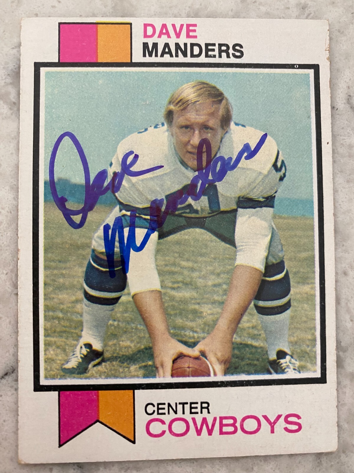 Dave Manders signed DALLAS COWBOYS card 1973 Topps | eBay
