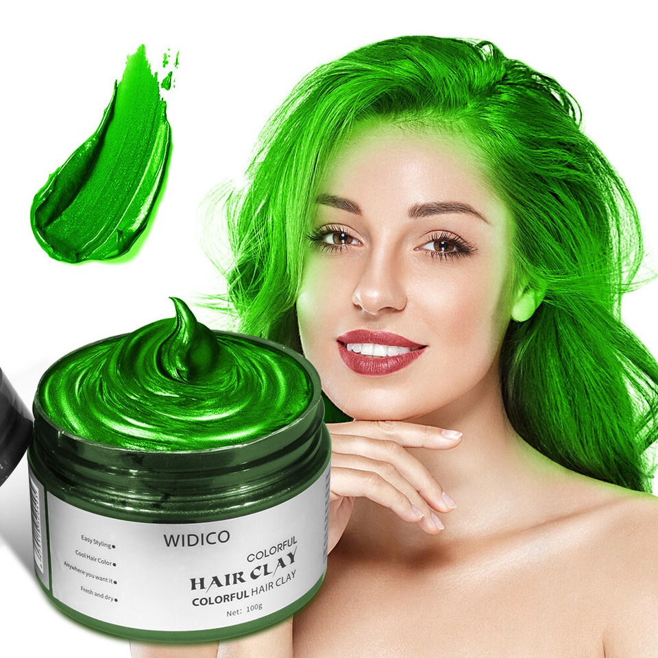 Washable Colorful Hair Clay Hair Color Wax Dye Mud Cream Temporary ...