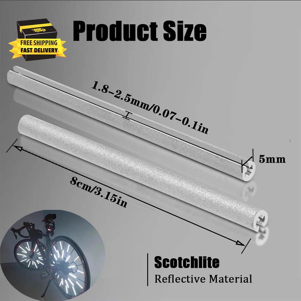 36 Pcs Spoke Reflectors for Bicycles, 360° Visibility Bike Spoke ...