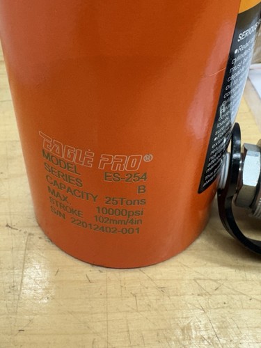 Eagle Pro ES254 Same Spec ENERPAC RC254 Hydraulic Ram,25 ton,4" Stroke ...