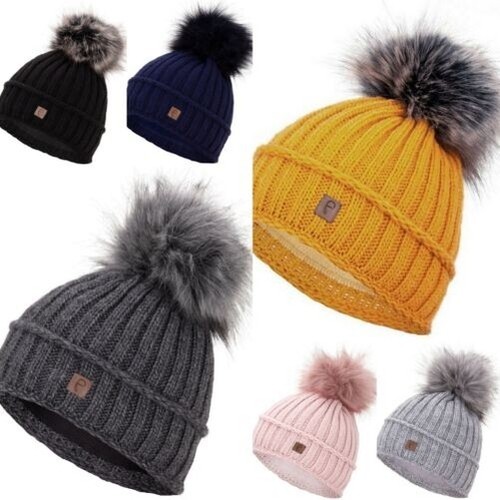 Faera Gorro Caliente Forrado Con Piel Sintética Bobble Hat de Vellón ...