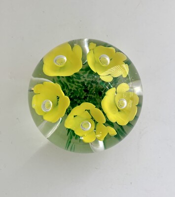 Large vintage Jim Davis Art Glass Paperweight Magic of Glass 1976 | eBay