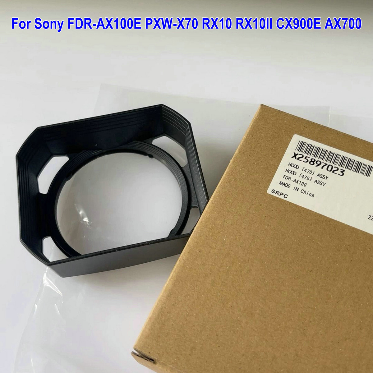 Original Lens Hood Shade for Sony FDR-AX100E PXW-X70 RX10 RX10II CX900E ...