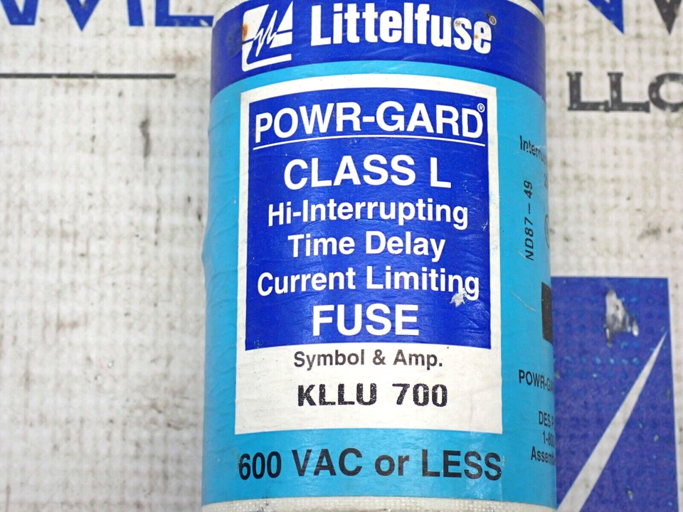 Littlefuse KLLU700 700 Amp 600V Class L Power-Gard Fuse | eBay