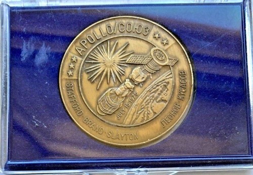 NASA Challenger Bronze Coin Apollo Coho3 Stafford/Brand/Slayton w ...