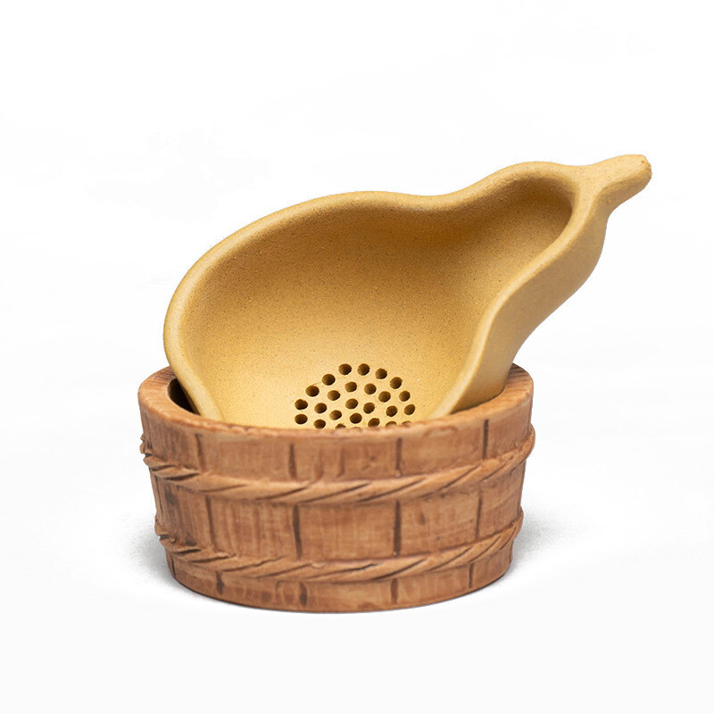 Creative Tea Strainer Holder Yixing Zisha Duan Clay Tea Strainer Gourd ...