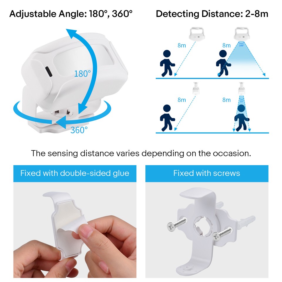 Wireless Infrared Motion Sensor Store Welcome Door Bell Alarm Burglar ...