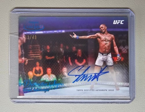 2024 TOPPS GOLD LABEL UFC BLUE /49 DISTINCTIVE SIGNS AUTO ISRAEL ...