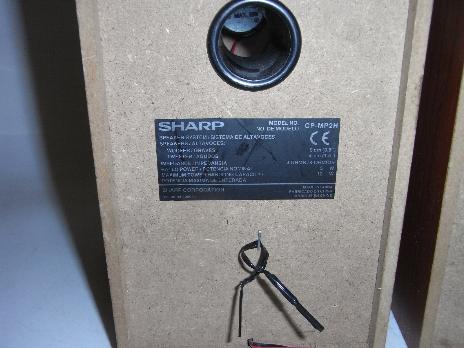 Sharp CP-MP2H Speaker System Lautsprecher Boxen Loudspeaker Audio Sound ...