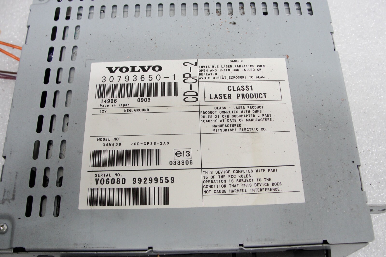 2005+Volvo+Xc90+Radio+6+Disc+CD+Changer+Player+OEM+LP for sale online ...