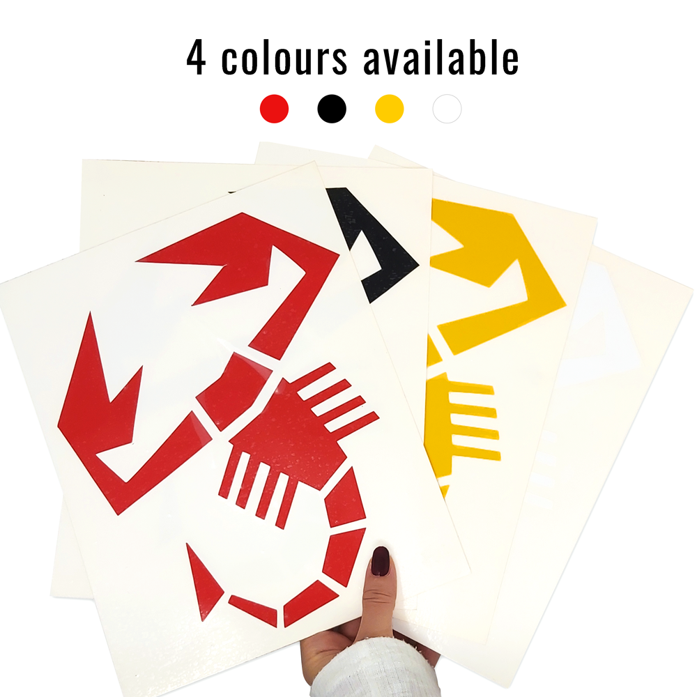 Sticker Scorpio Abarth Printing Paste, Red, H 24 CM | eBay