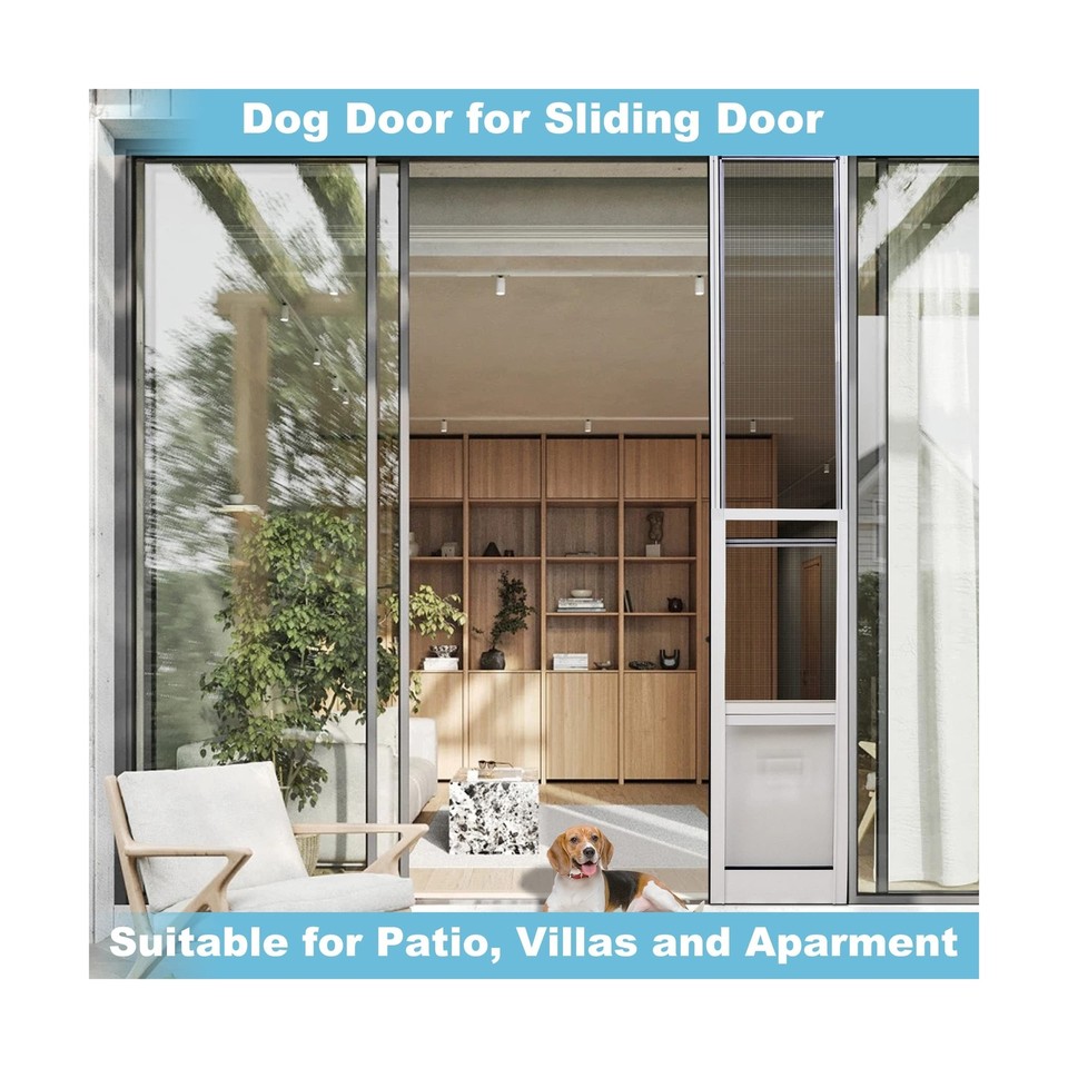 HANIML Large Dog Door for Sliding Glass Doors Doggie Door Insert for ...