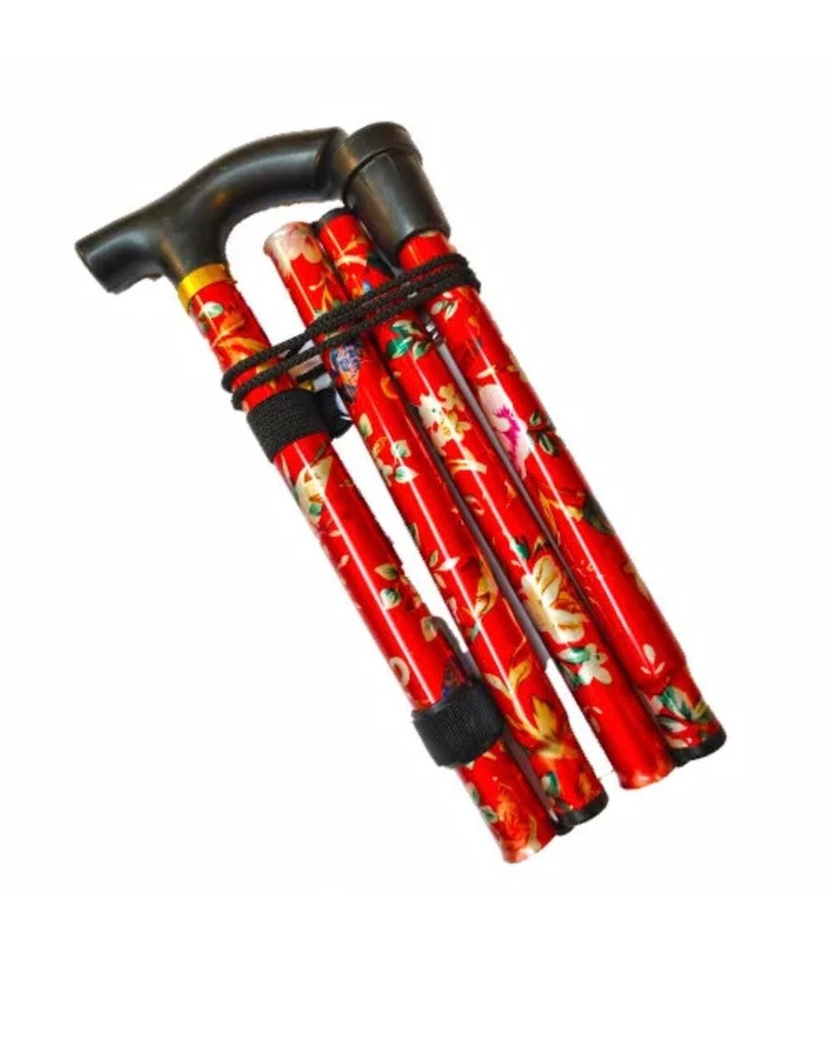 Walking Stick Easy Fold Adjustable Cane Lightweight Mobility ...