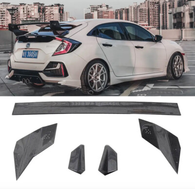 Carbon Fiber Spoiler Wing For Civic Type R Hatchback FK7 FK8 2017-2021 ...