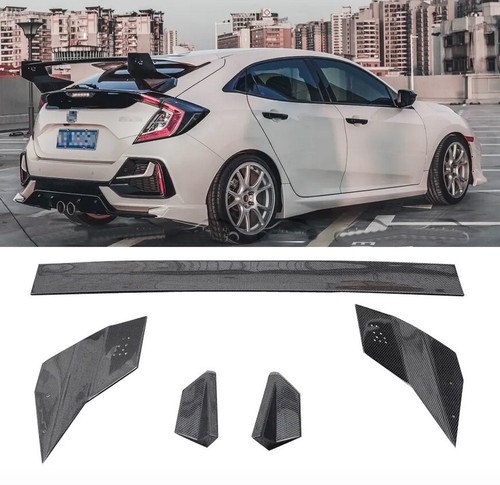 Carbon Fiber Spoiler Wing For Civic Type R Hatchback FK7 FK8 2017-2021 ...