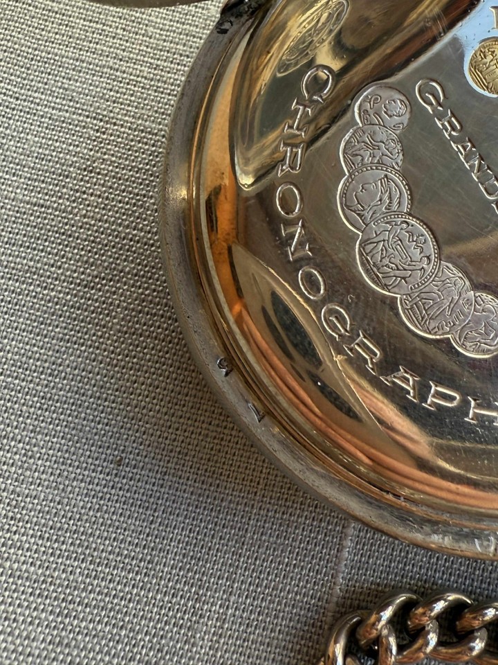 NOS Antique Longines Chronograph Doctors Pocket Watch Stop Watch MINT ...