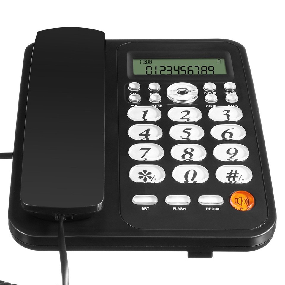 Corded Phone Desktop Telephone Office Phone Caller Identification ...