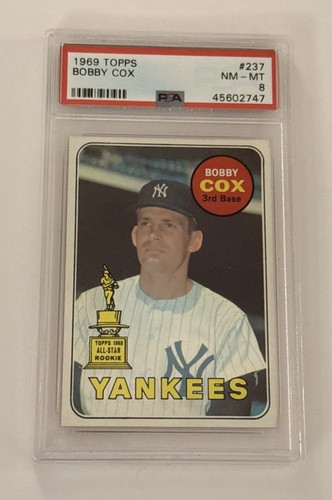 1969 TOPPS ALL-STAR ROOKIE #237 BOBBY COX RC YANKEES HOF PSA 8 | eBay
