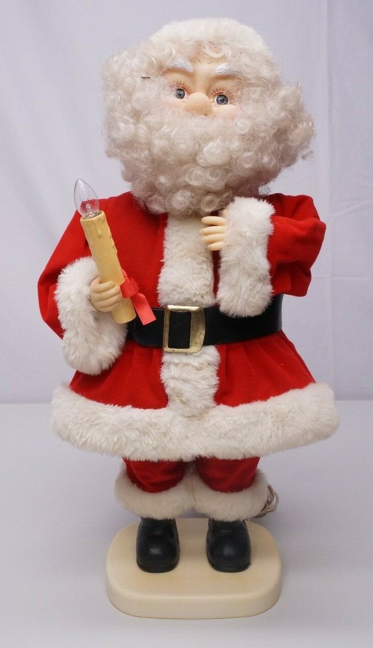 Vintage Santas Best 25" Animated Collectible Santa Claus W/ Light Up ...