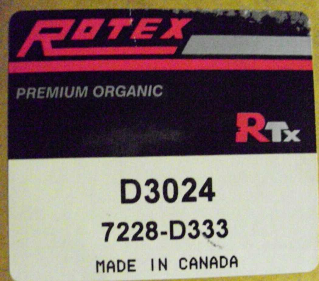 Front Disc Brake Pad Set, Organic - Rotex D3024 | eBay