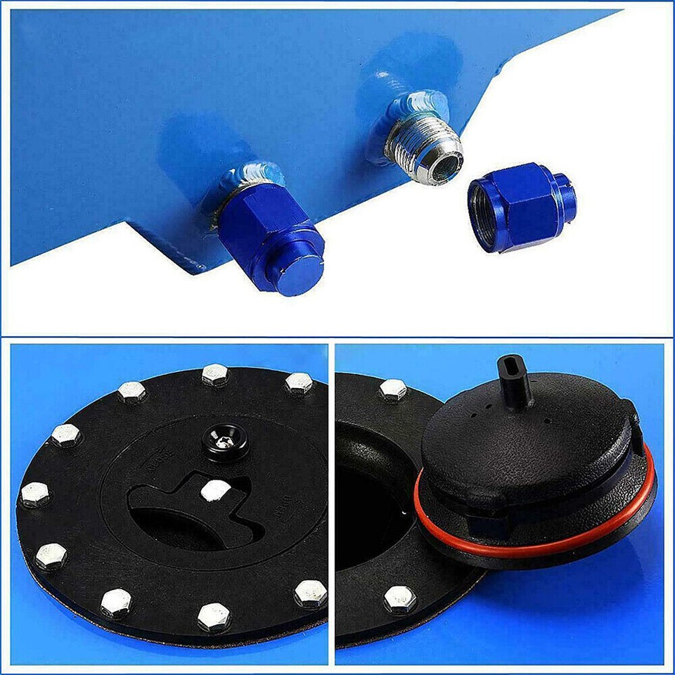 20 Gallon 80L Blue Fuel Tank Lightweight Race Drift Fuel Cell Tank ...