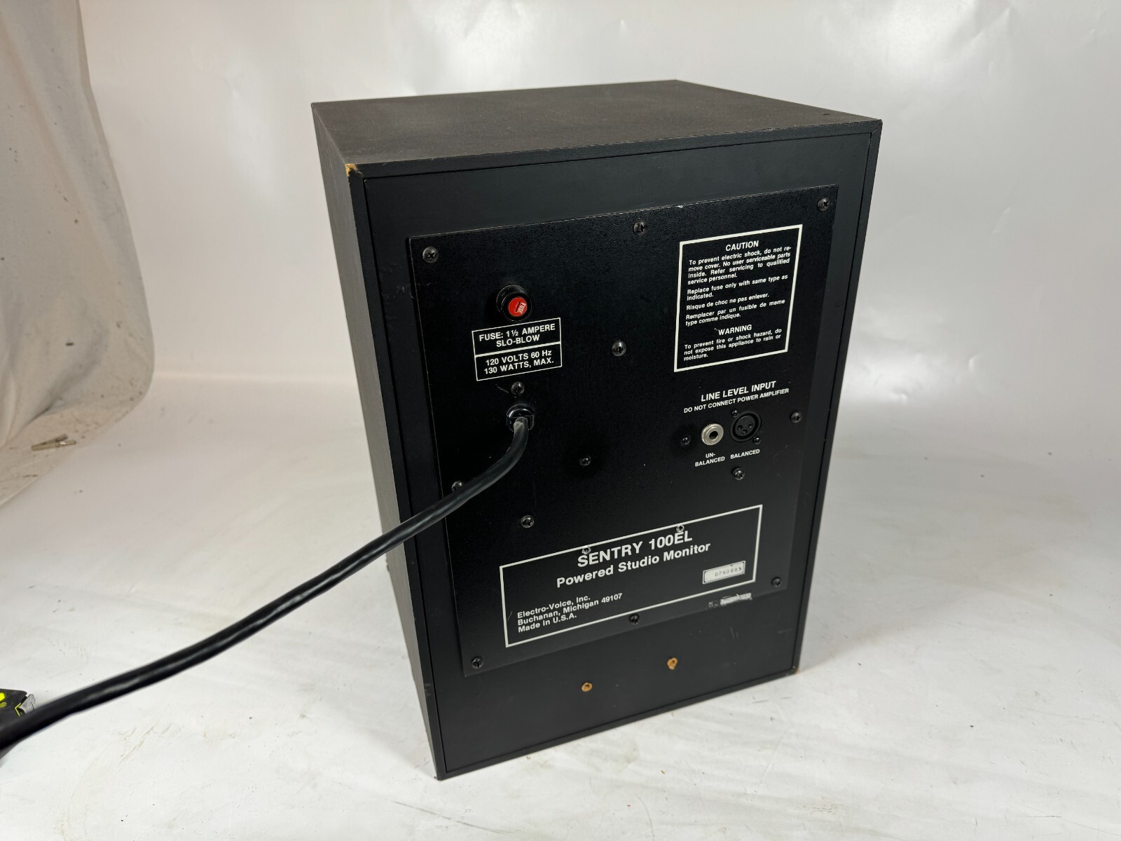 Electro Voice EV Sentry 100EL Powered Studio Monitor Speaker Black Wood ...