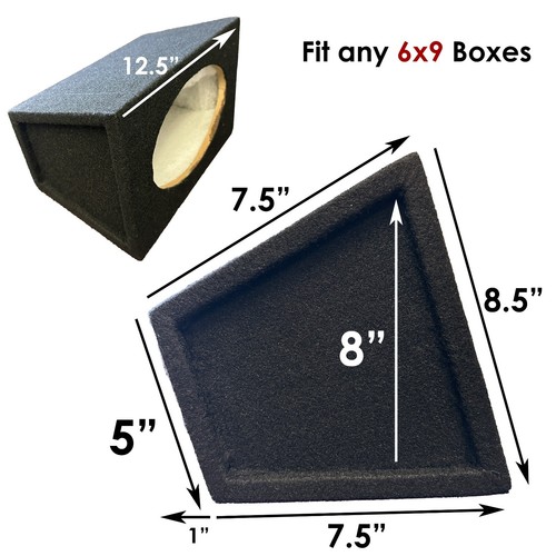 2x S1 6 x 9 Inch Car Audio Speaker Box 6x9 Enclosures with Terminal - 2 ...