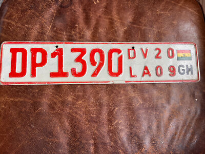 Ghana Trade License Plate West African tag # DP 1390 Temp Africa Dealer ...