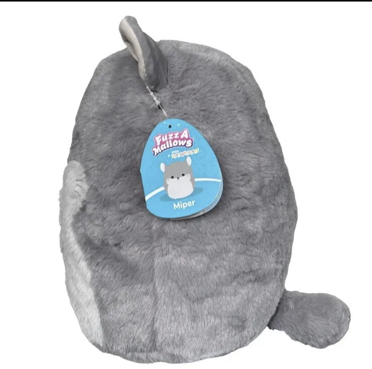 Squishmallow 12" Miper Mouse FuzzAMallow Soft Gray Fuzzy Pet Plush ...
