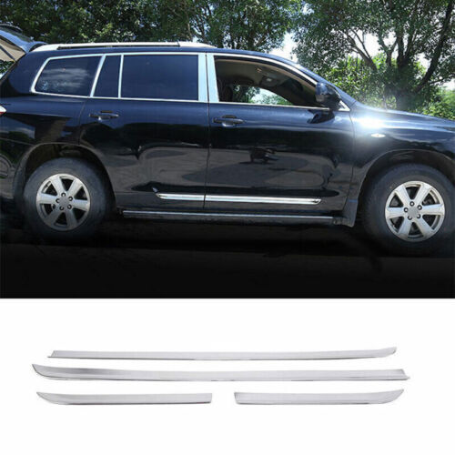For Toyota Highlander 2008-2013 Chrome Steel Body Door Side Molding ...