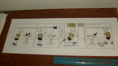 HENRY ORIGINAL COMIC STRIP ART, john liney, 5-18 1972, BIRD BATH | eBay