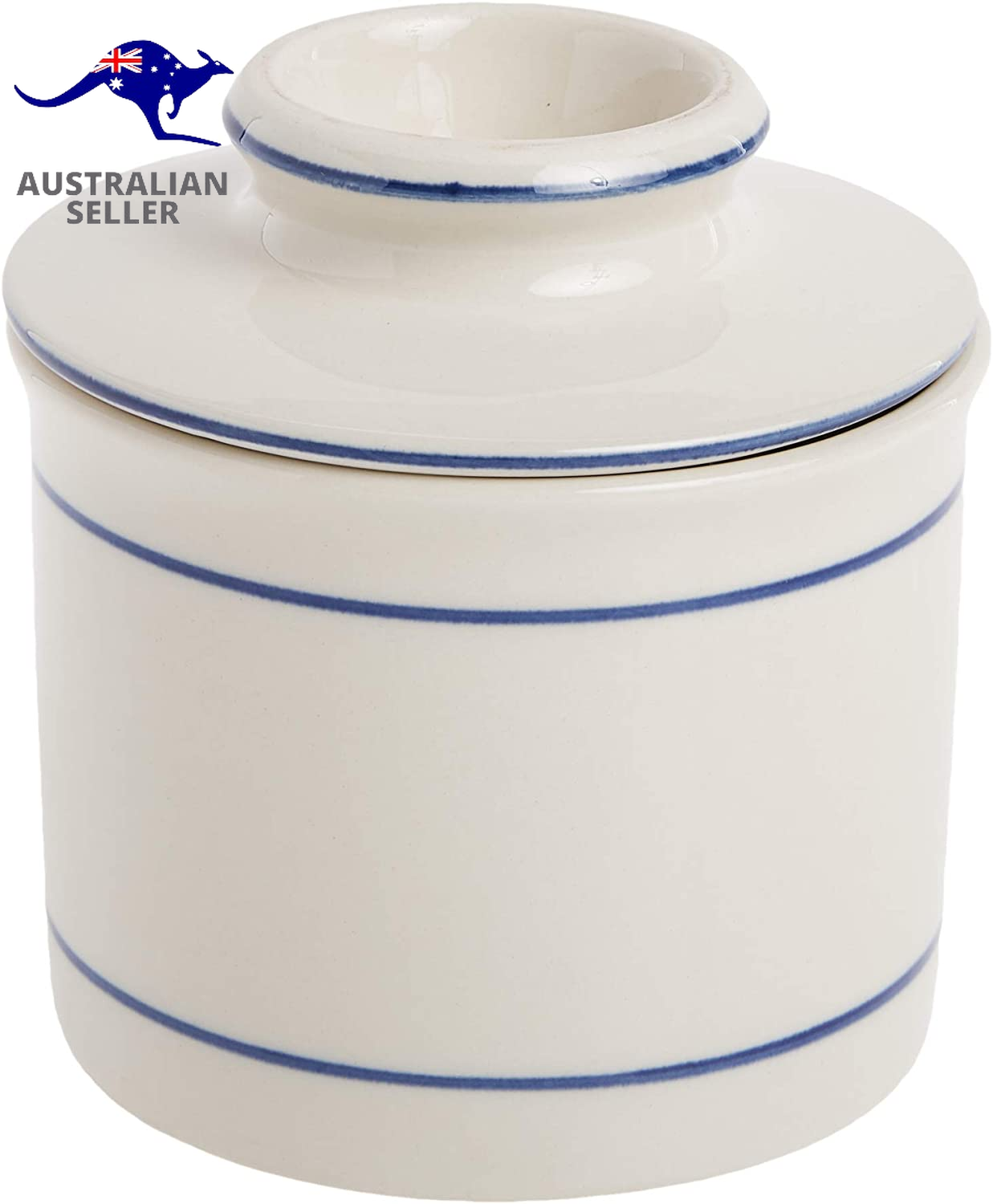 Butter Dish Cover Pot Handmade Glazed Stoneware Butter Storage Crock ...