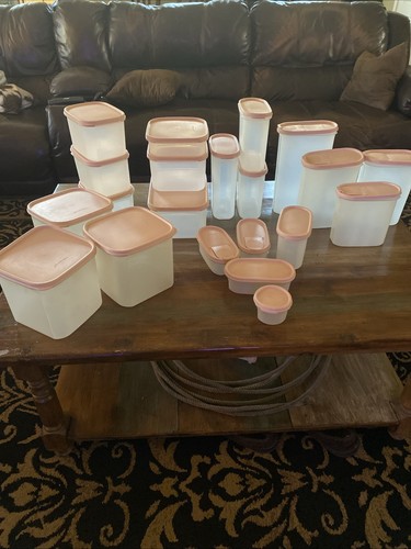 Vintage Tupperware Modular Mates Pantry Storage Set Pink 21 Pieces | eBay