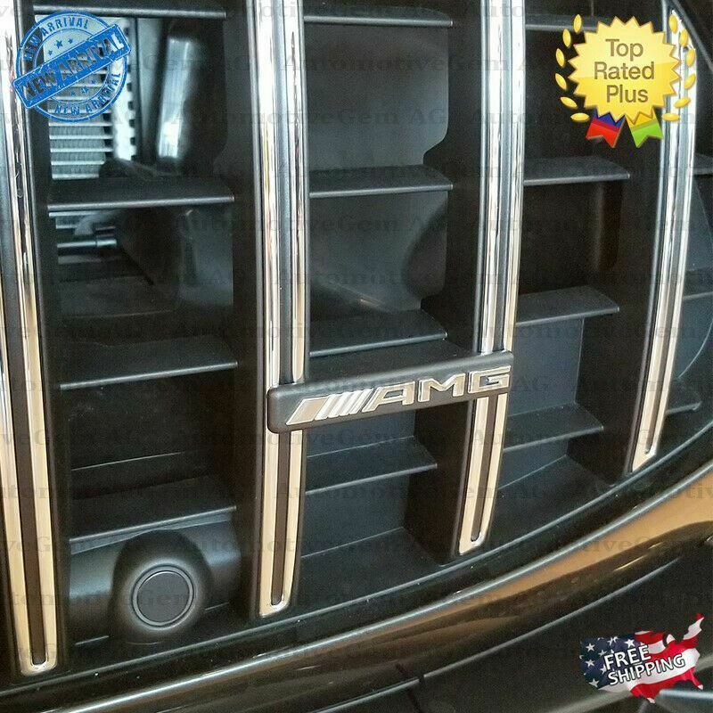 AMG Front Grille Emblem GT Panamericana Radiator Red Badge Mercedes C63 ...