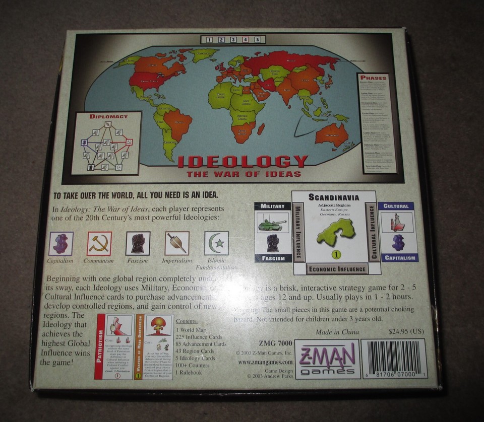 Ideology Board Game - Z Man Games - 1st Edition Complete | eBay