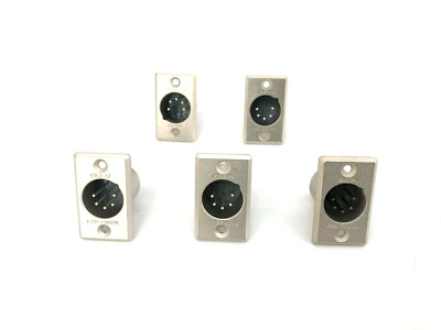 Lot of 5 New ITT Cannon XLR-5-32 Male 5 Pin Connector Receptacles | eBay