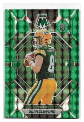 Sean Clifford 2023 Panini Mosaic Green Parallel Rookie SP #361-PACKERS ...