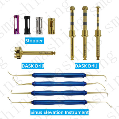Dental Advanced Sinus Lift Kit DASK Drills Stoppers Lateral Elevation ...