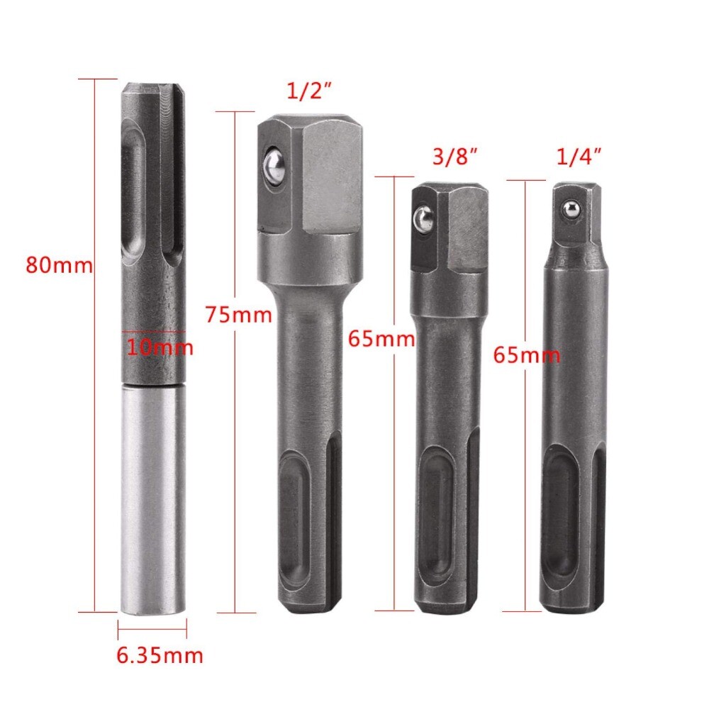 Steel 1/4 Hex Socket Adapter Socket Driver Drill Bit Chuck Adapter ...