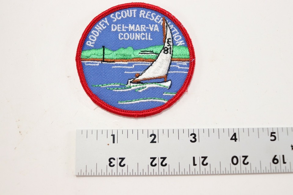 Vtg Rodney Scout reservation Del-Mar-Va Council Boy Scouts America Camp Patch | eBay