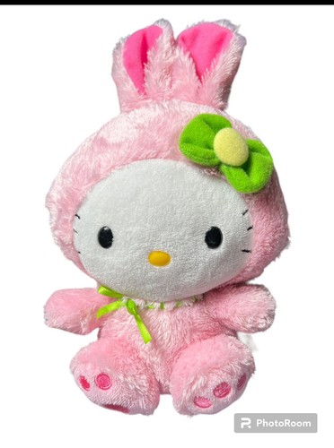 Ty Hello Kitty Pink Bunny 8” Plush Doll Sanrio Easter Costume Toy Soft ...