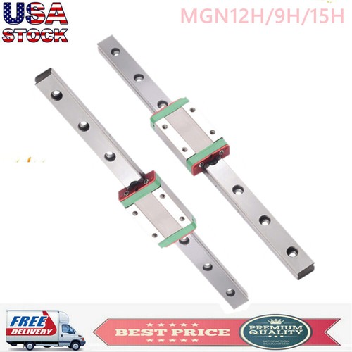 MGN9H MGN12H MGN15H Linear Sliding Guide Rail with Block150- 600mm CNC ...