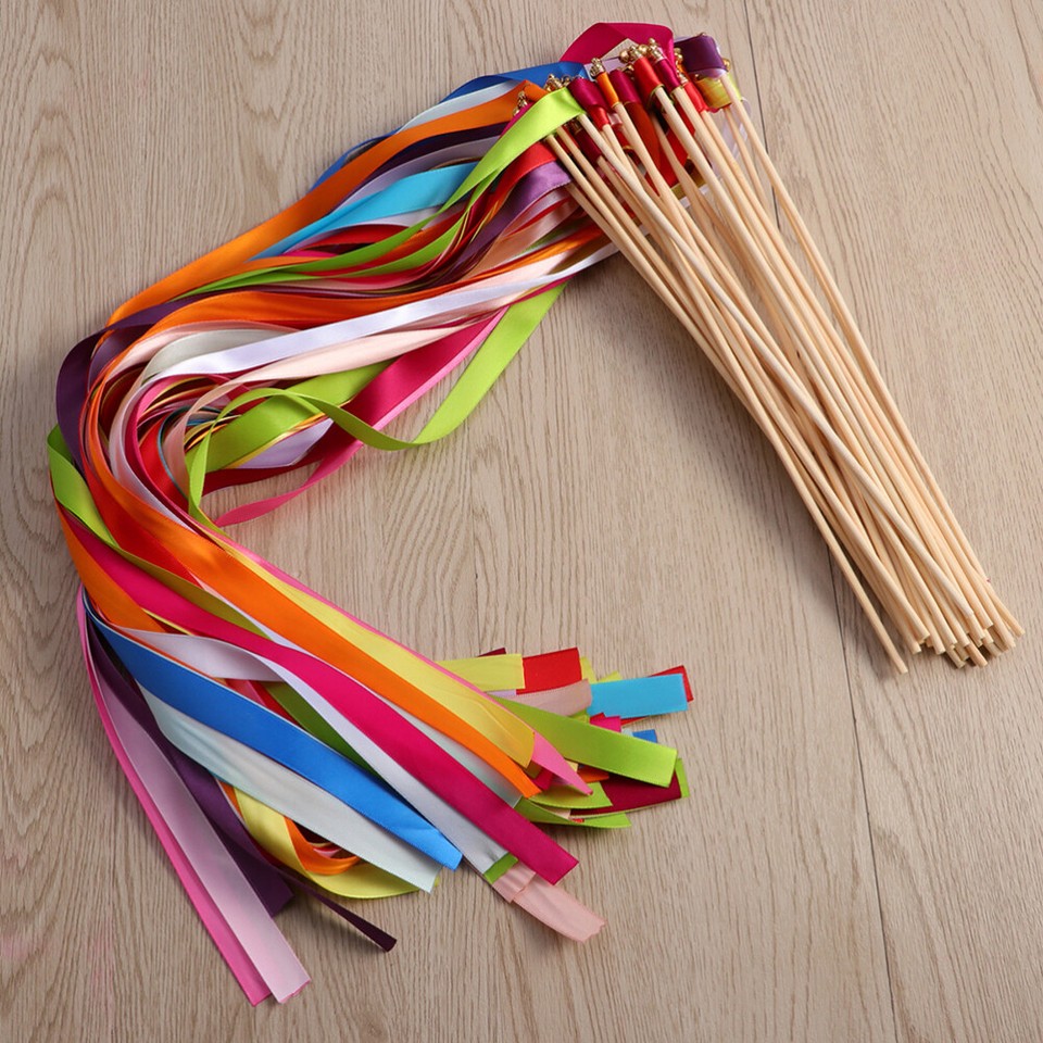 Colorful Ribbon Sticks Rainbow Dance Ribbon Ribbon Stick Ribbon Dancer ...