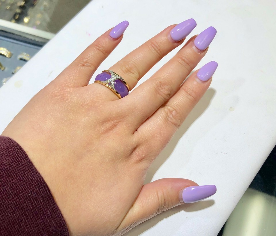 14K Yellow Gold Diamond 7 Multi Color Interchangeable Jade Ring Set | eBay