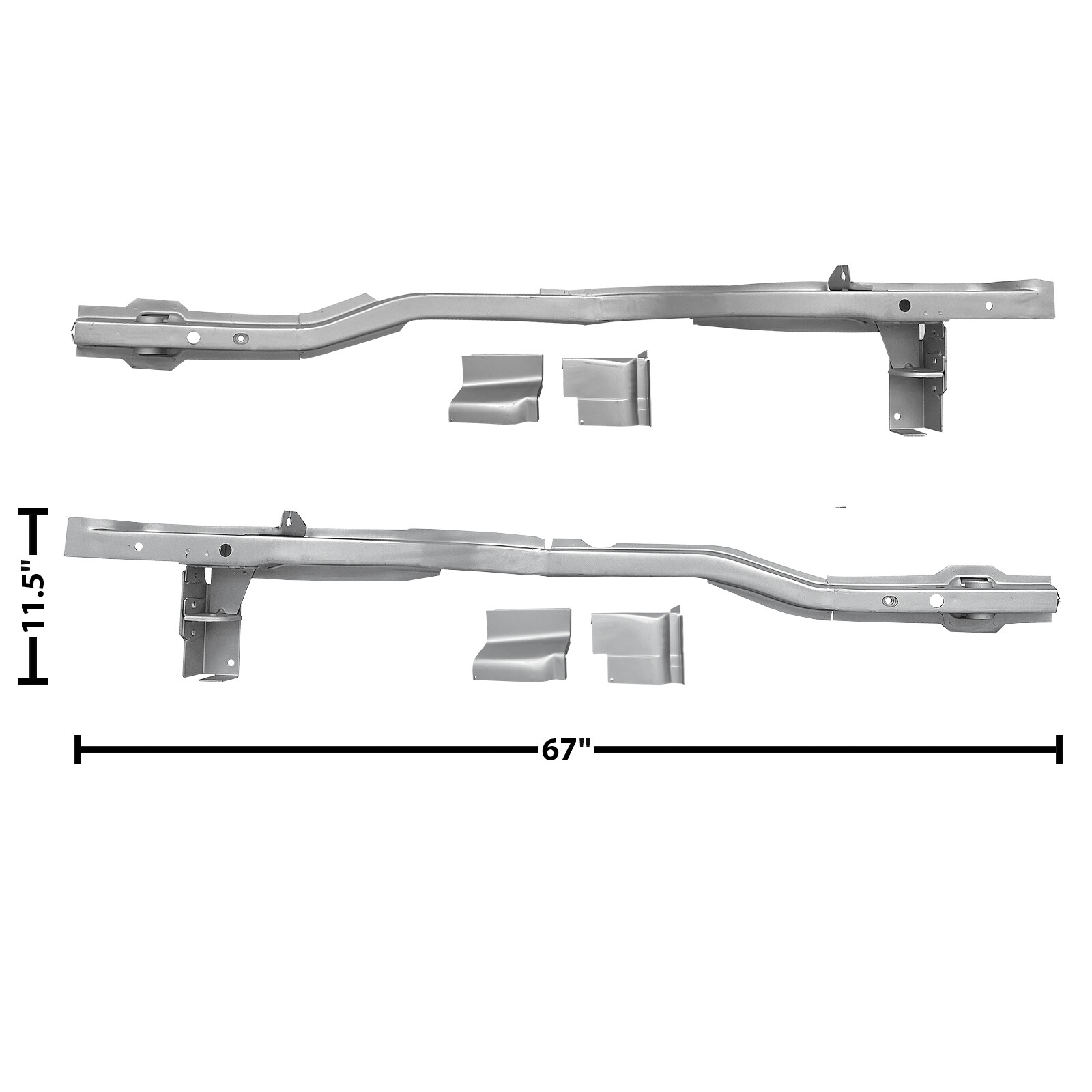 1965 66 67 68 69 70 Mustang Rear Frame Rail For Mini Tub Right & Left ...