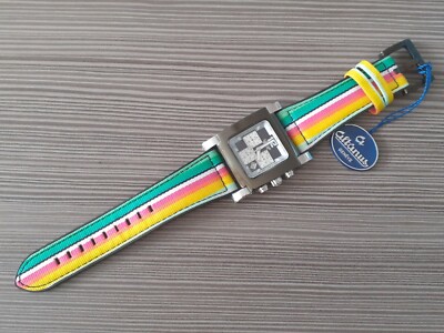 VINTAGE MENS WRISTWATCH ALTANUS SQUARE CHRONOGRAPH DATE QUARTZ NEW ...