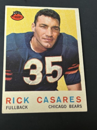 1959 Topps Football #120 Rick Casares EX Wrinkle Chicago Bears Florida ...