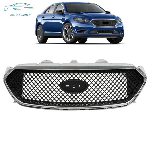 Mesh Front Upper Grille Matte Black Grill W/Chrome For 2013-2018 Ford ...