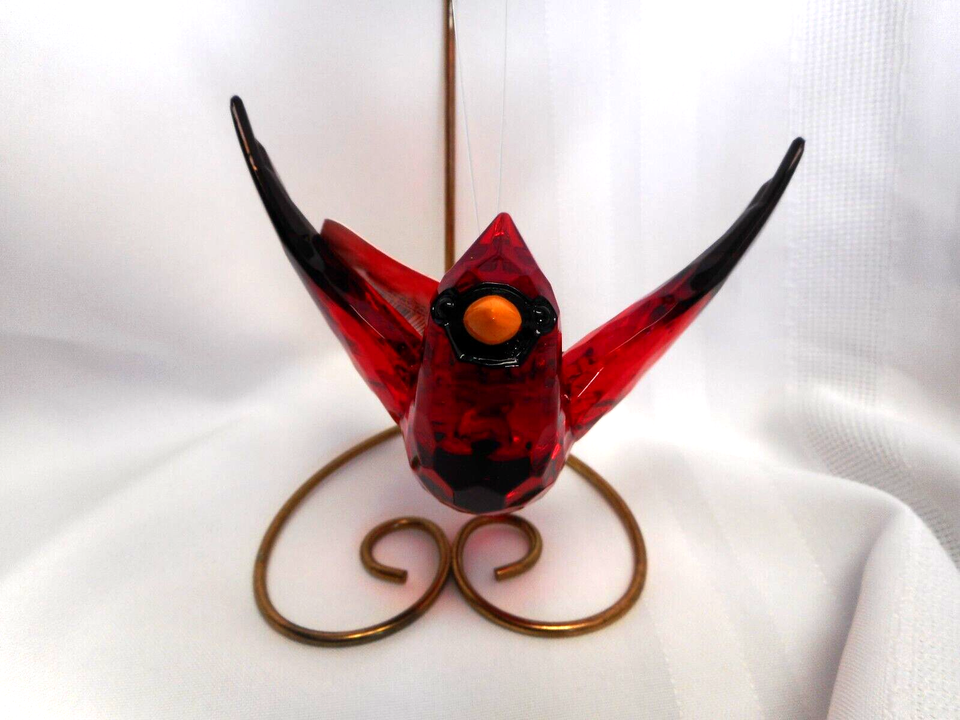 NEW RED CARDINAL In Flight Hangable Figurine by Ganz Crystal ...